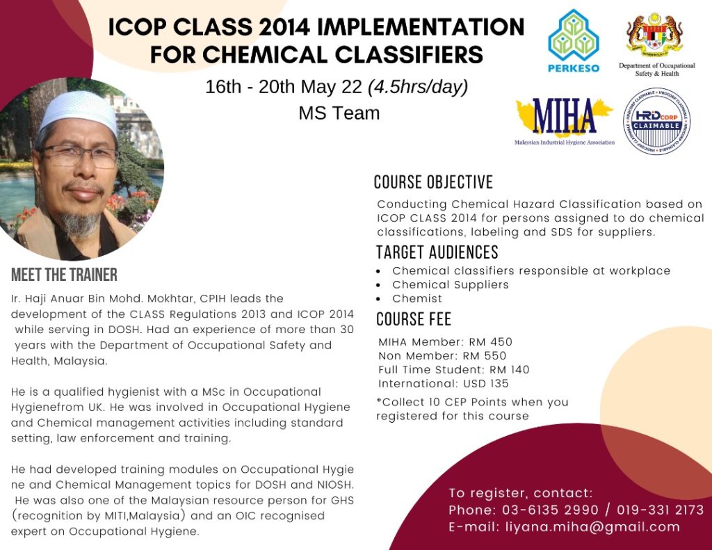 ICOP CLASS 2014 Implementation for Chemical Classifiers – MIHA